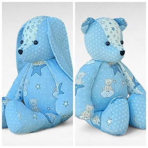 Memory Bear Bunny Sewing Pattern: Keepsake Rabbit Soft Toy (PDF Pattern ...