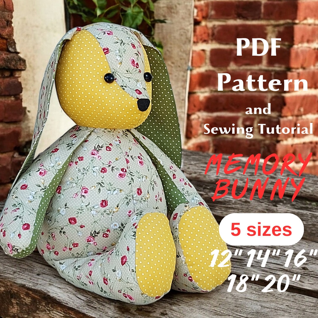 Memory Bunny Sewing Pattern: Keepsake Stuffed Animal (PDF Pattern) - Etsy