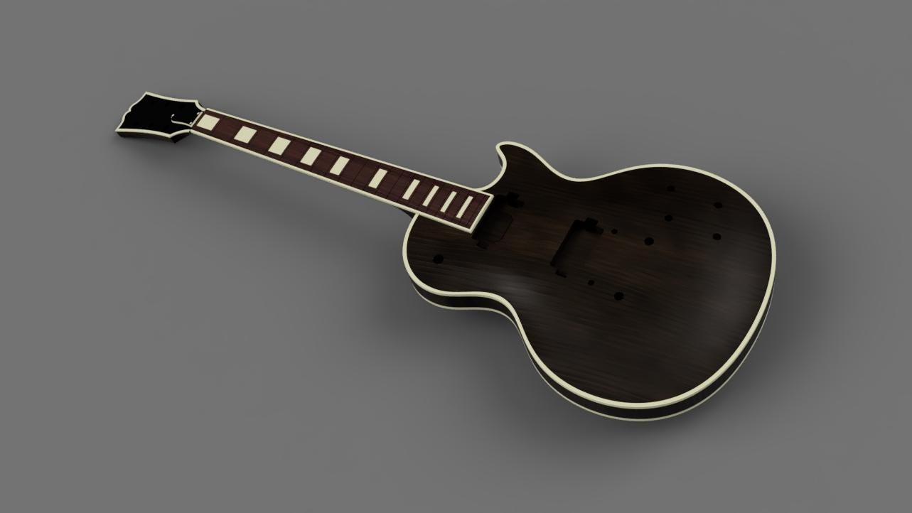 Gibson Les Paul Custom Shop Style Guitar File for Cnc - Etsy