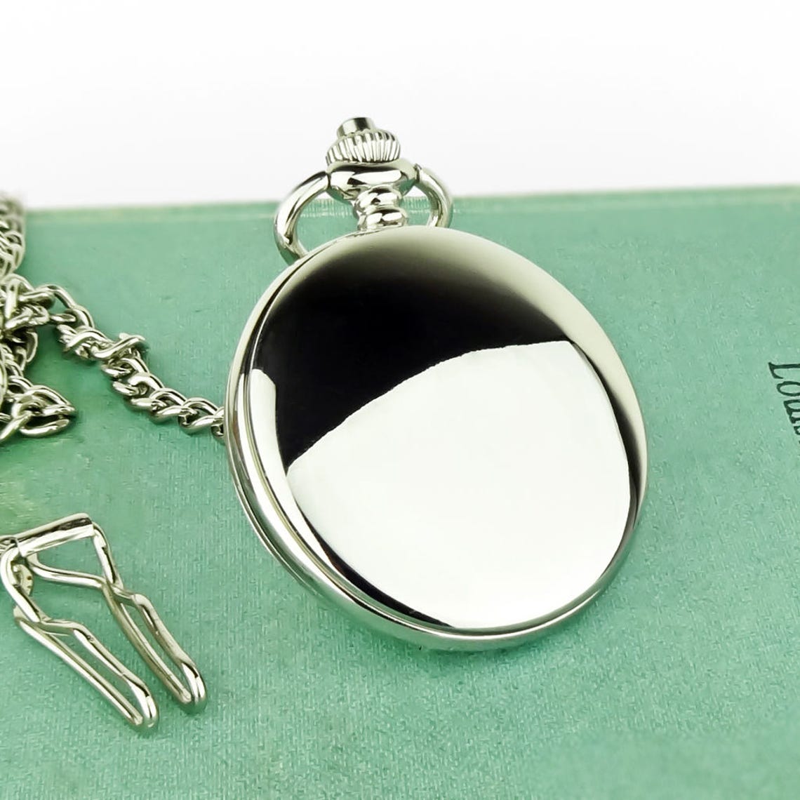 Personalized Pocket Watch Gift for Men Silver Pocket Watch - Etsy