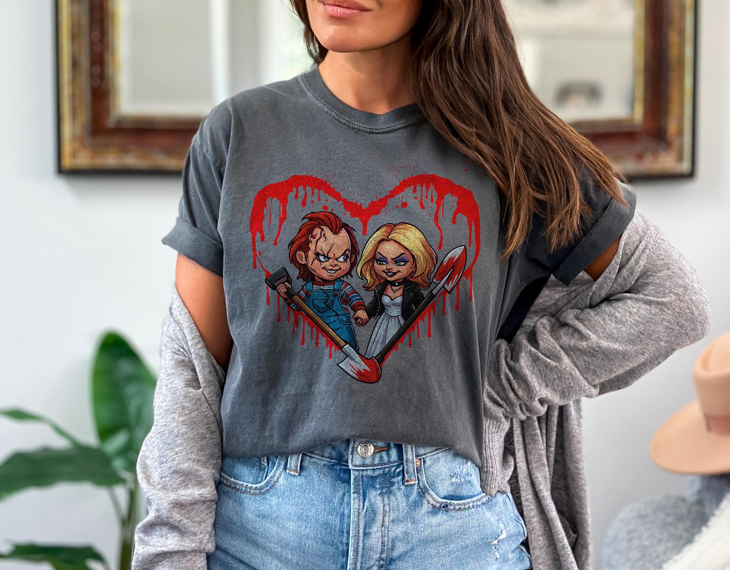 Chucky and Tiffany Horror Couple PNG | Bloody Heart Digital Download ...