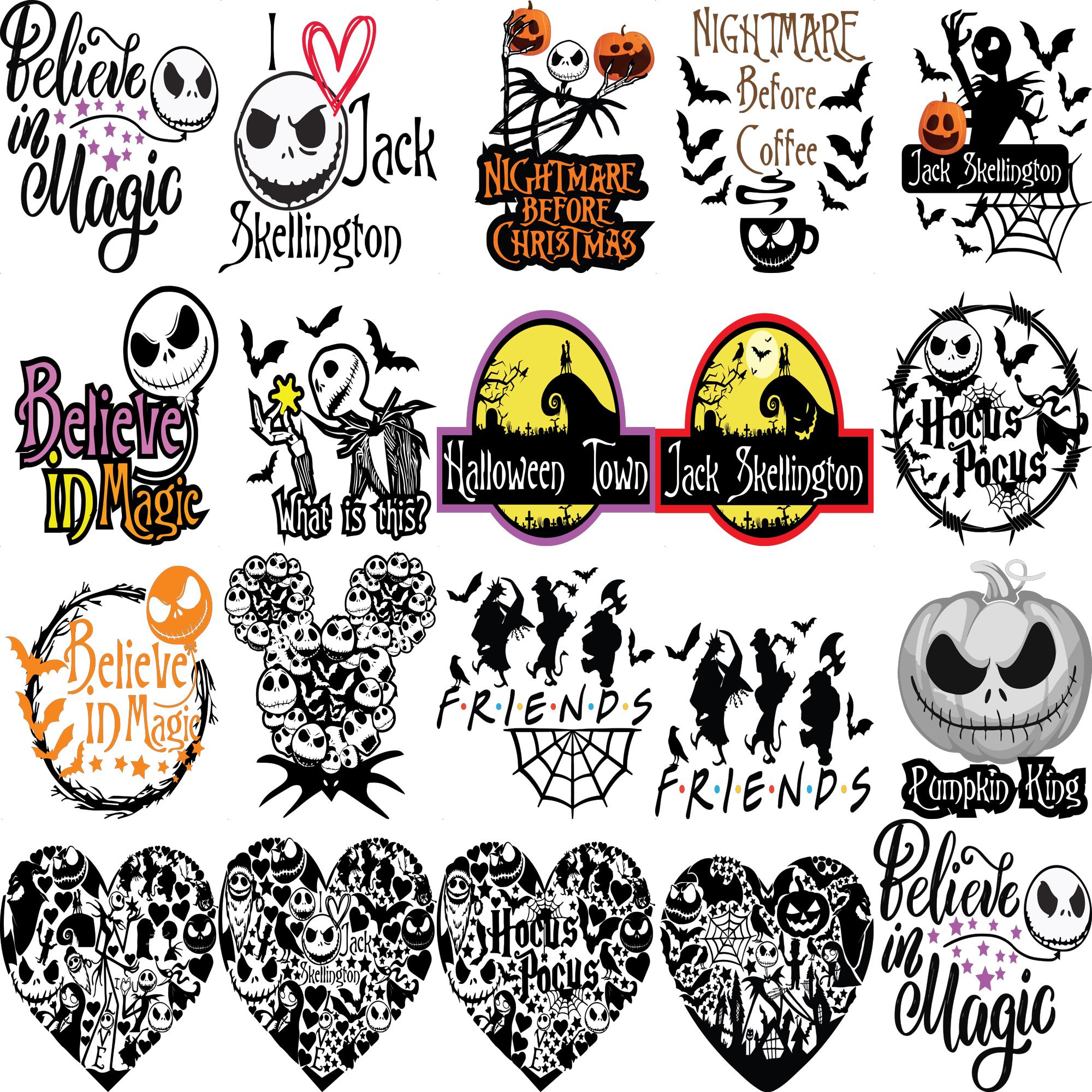 Nightmare Before Christmas Svg, Jack and Sally Svg, Mega Jack ...