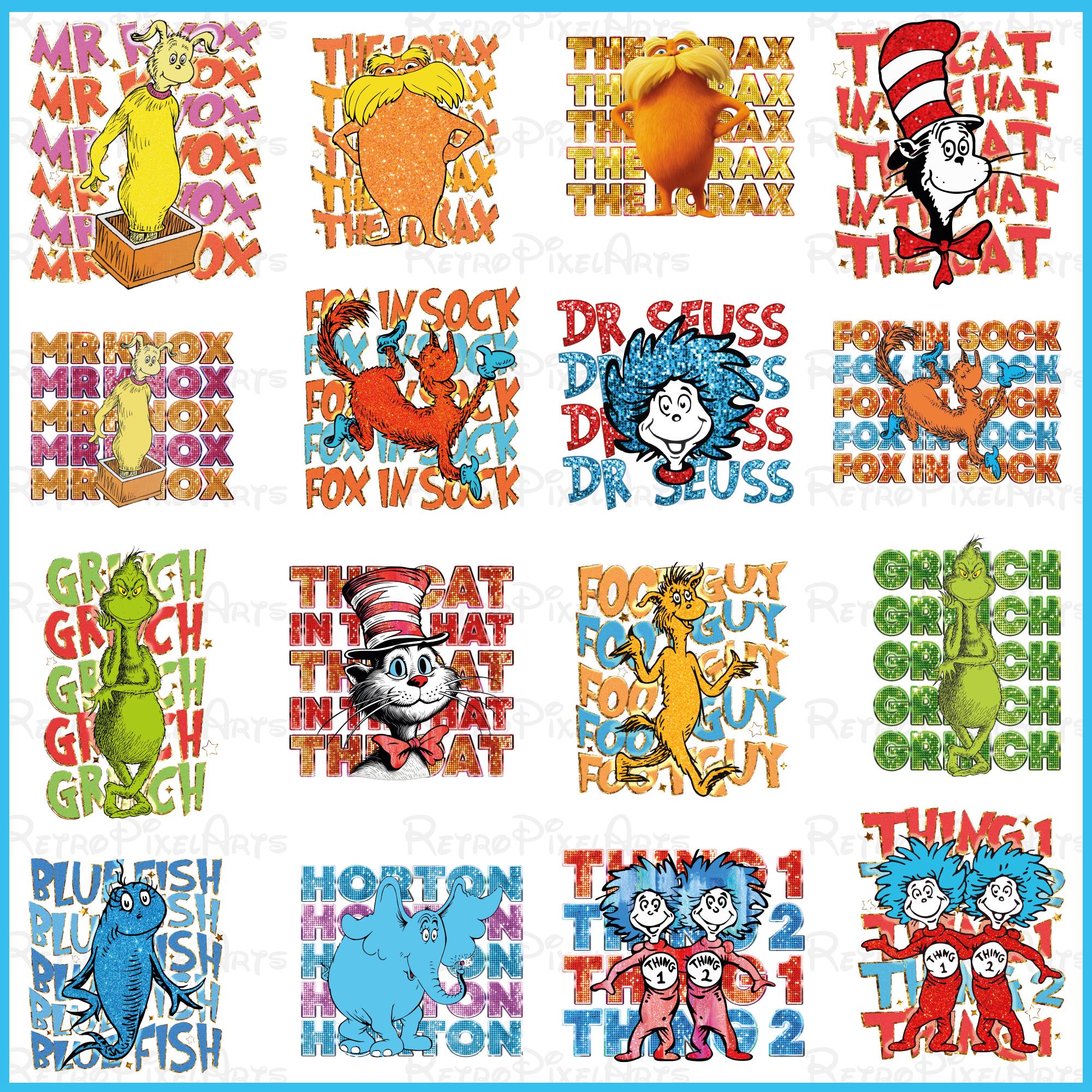 Dr Suess Png Bundle, Dr.suess Png Sublimation, Dr.suess Day Png, Dr ...