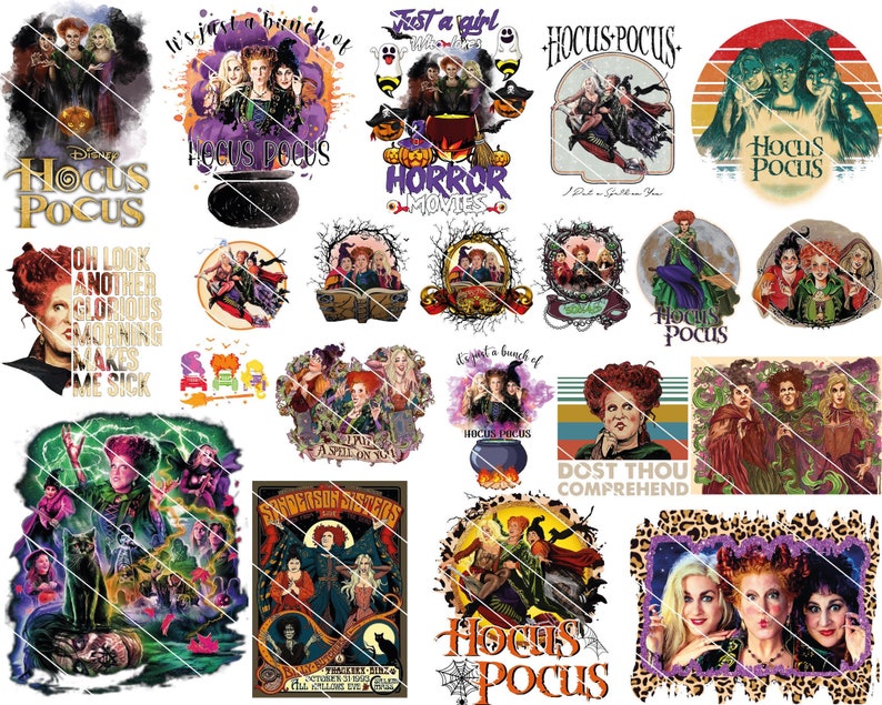 Hocus Pocus PNG Bundle, Halloween Png, Sanderson Sisters Png, Hocus ...
