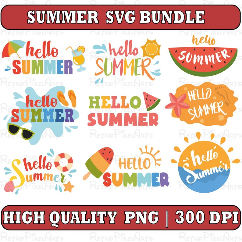 Summer SVG Bundle, Summer Svg, Beach Svg, Summertime Svg, Vacation Svg ...