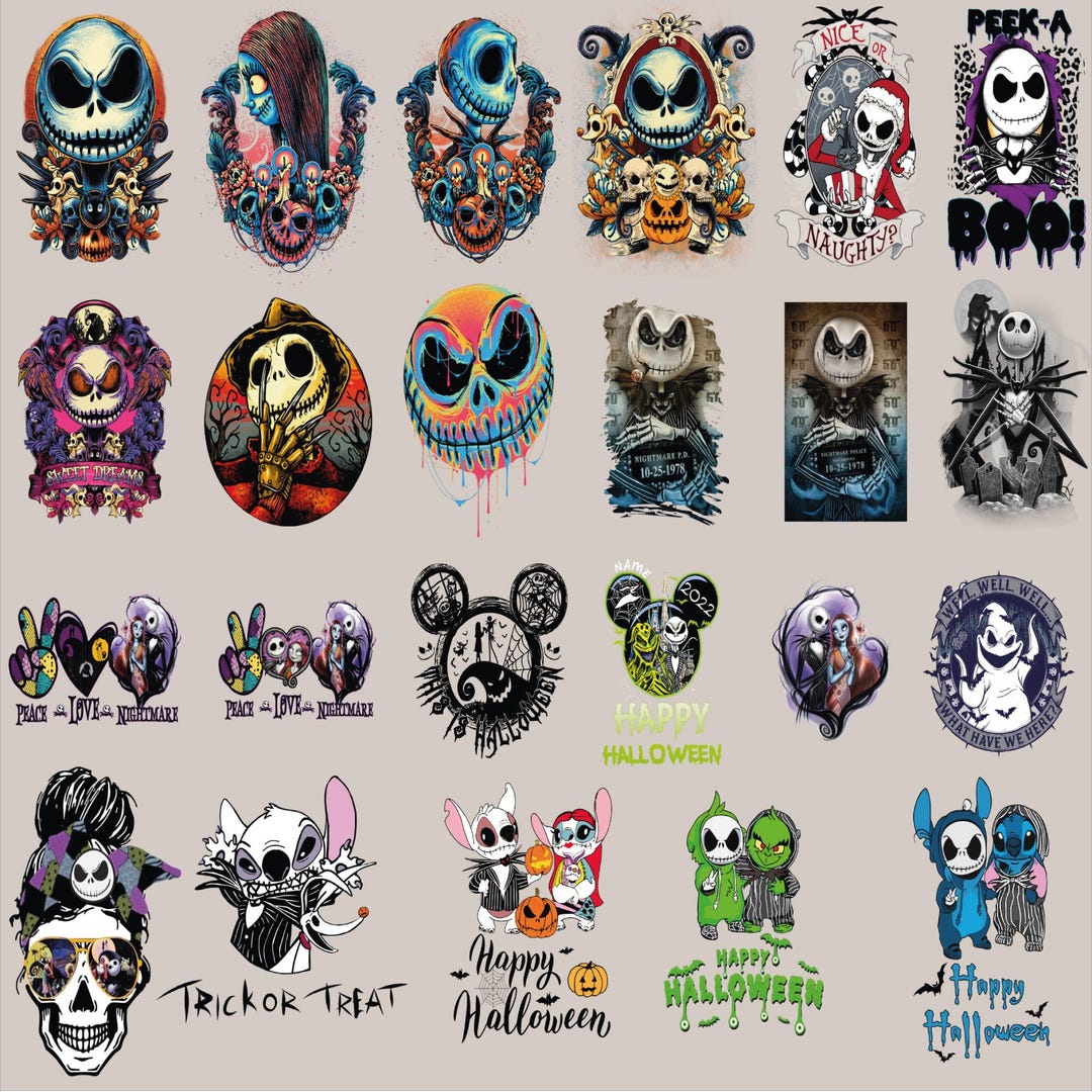 Nightmare Christmas Halloween Bundle Png, Spooky Vibes Png, Spooky ...