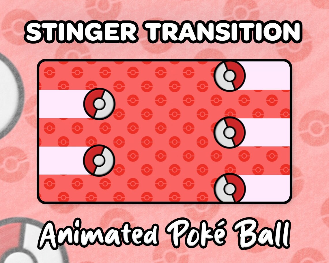 Poké Ball Pokémon Animated Twitch Streamer Stinger Transition - Etsy