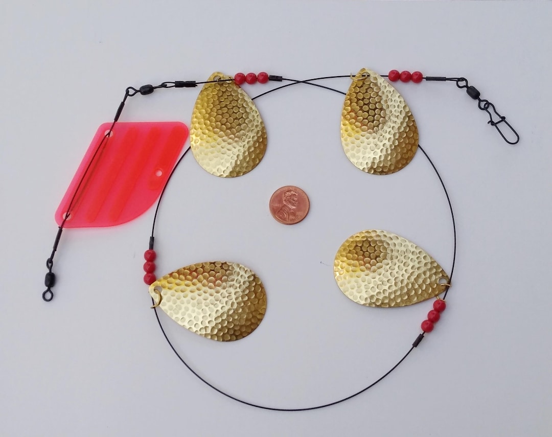 1ea. Custom 24 Trolling Pop Gear Rig With 4ea. Bear Valley Hammered ...