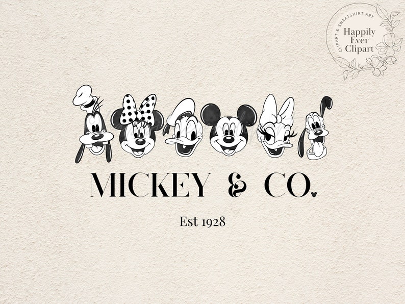 Mickey & Co PNG SVG Digital Download, Mickey and Co Est 1928 Sweatshirt ...