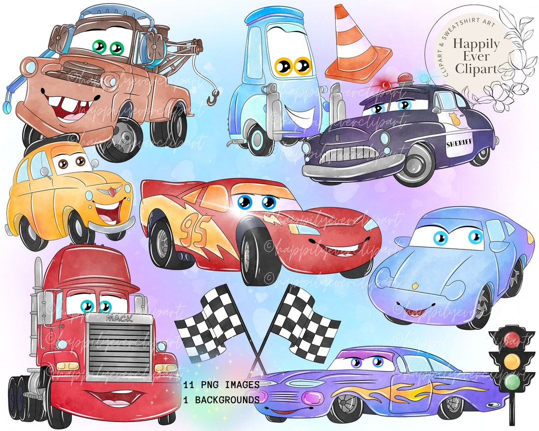Watercolour Cars Clipart Set / Cars 300 Dpi Digital Download PNG ...