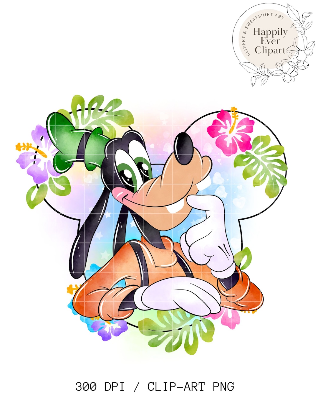 Watercolour Goofy Clipart / Goofy 300 Dpi PNG Digital Download / Goofy ...