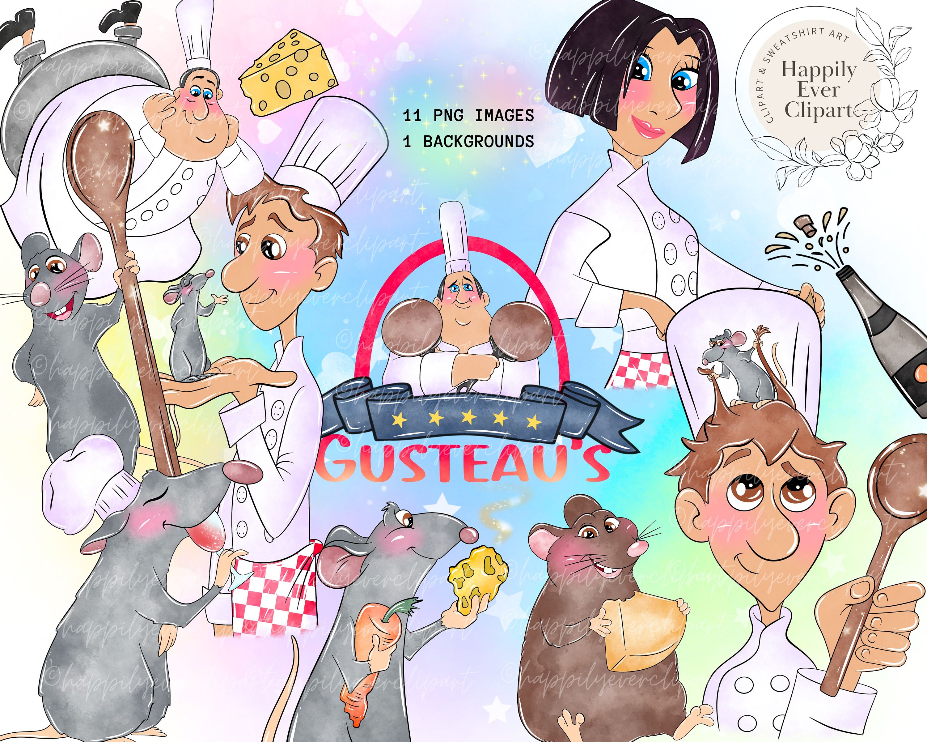 Watercolour Ratatouille Clipart Set / Ratatouille 300 Dpi Digital ...