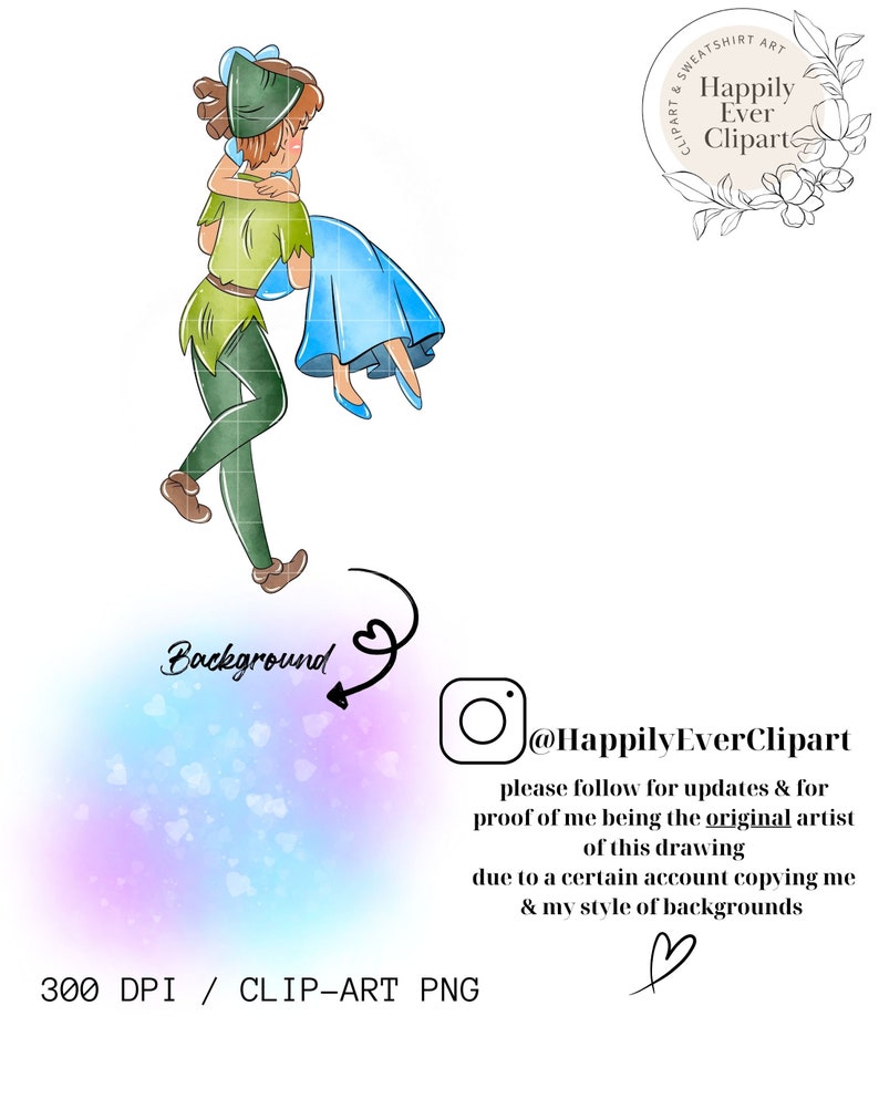 Watercolour Peter Pan Clipart / Peter Pan 300 Dpi Digital Download ...