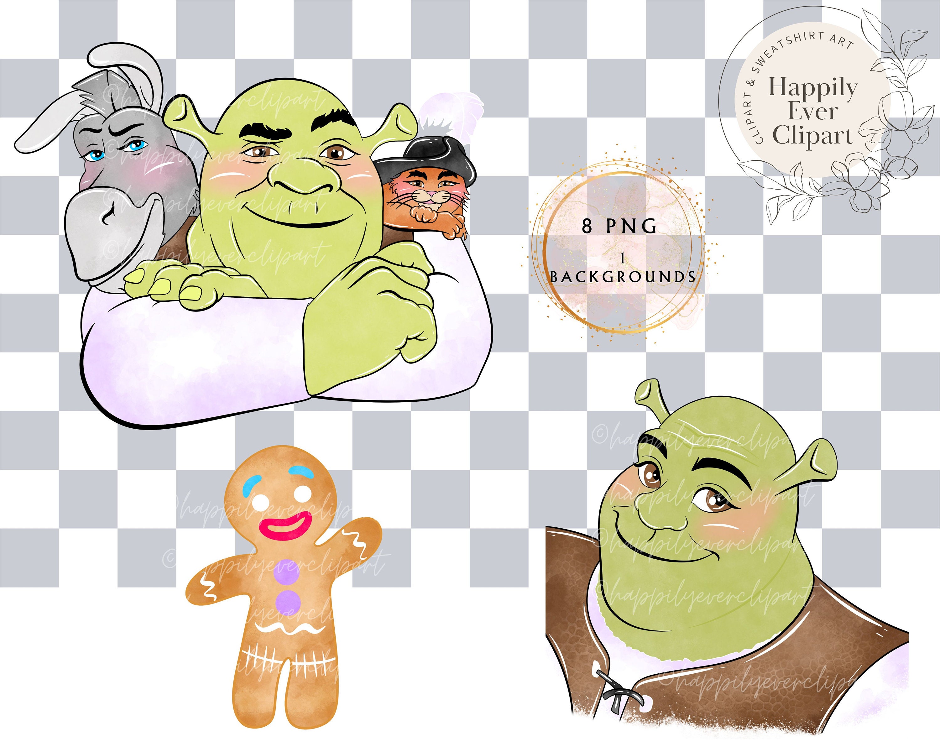 Watercolour Green Ogre Clipart / Green Ogre Digital Download / Green ...