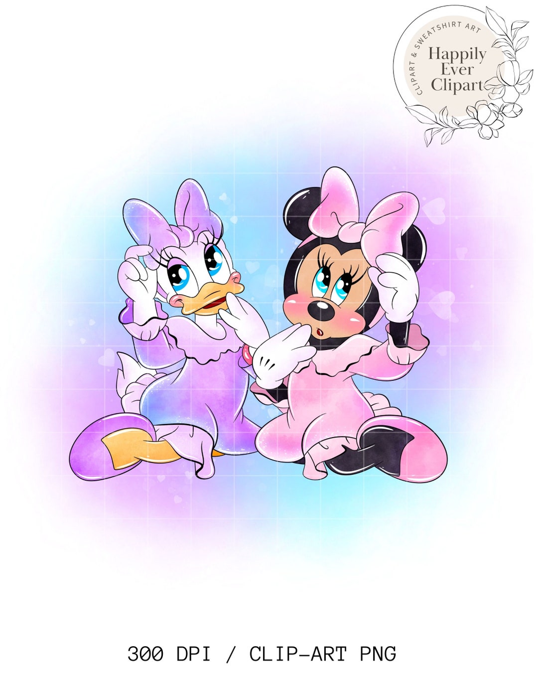 Watercolour Minnie Daisy Clipart / Minnie Daisy 300 Dpi Digital ...