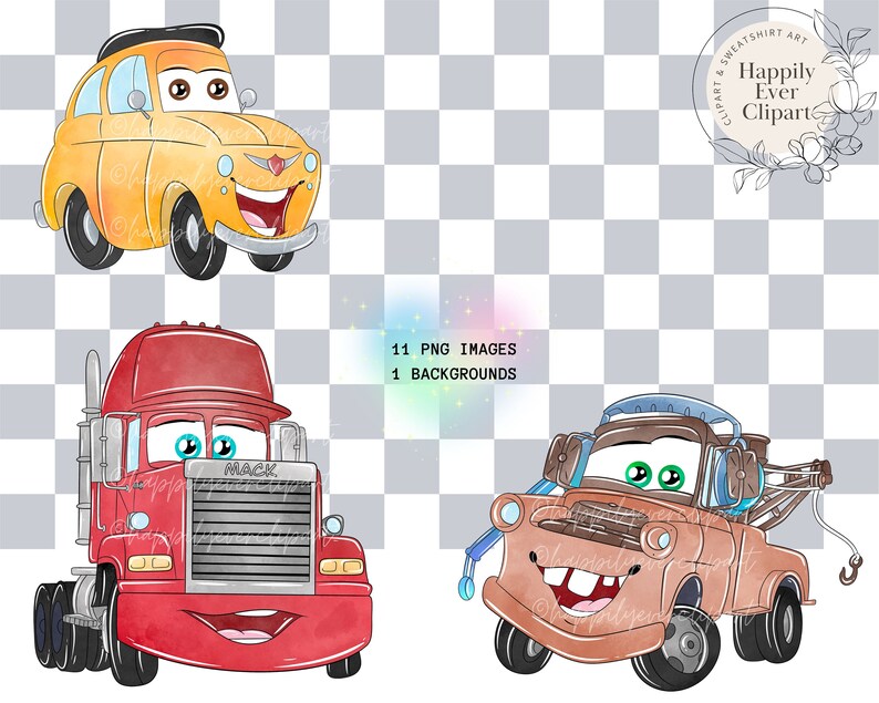 Watercolour Cars Clipart Set / Cars 300 Dpi Digital Download PNG ...