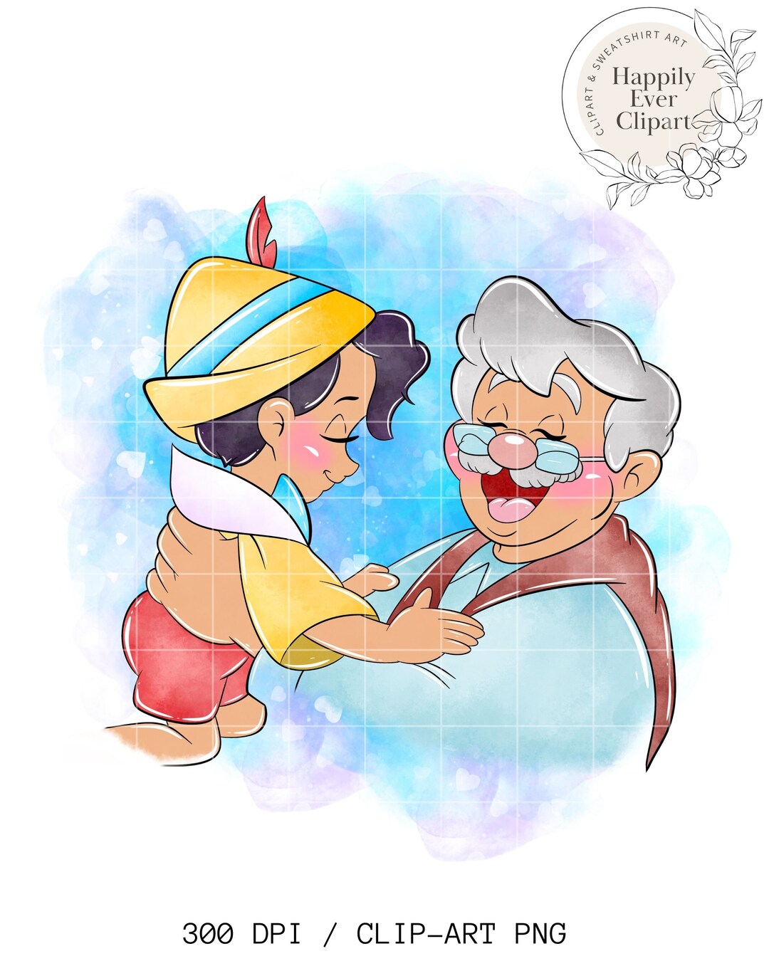 Watercolour Pinocchio Clipart / Pinocchio 300 Dpi Digital Download PNG ...