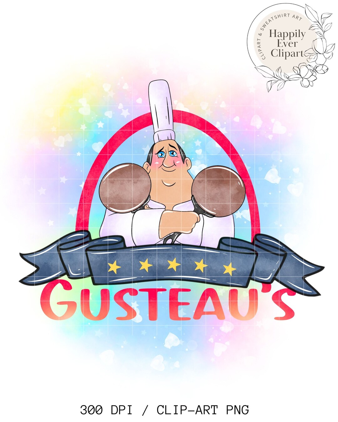 Watercolour Ratatouille Clipart / Gusteau Ratatouille 300 Dpi Digital ...