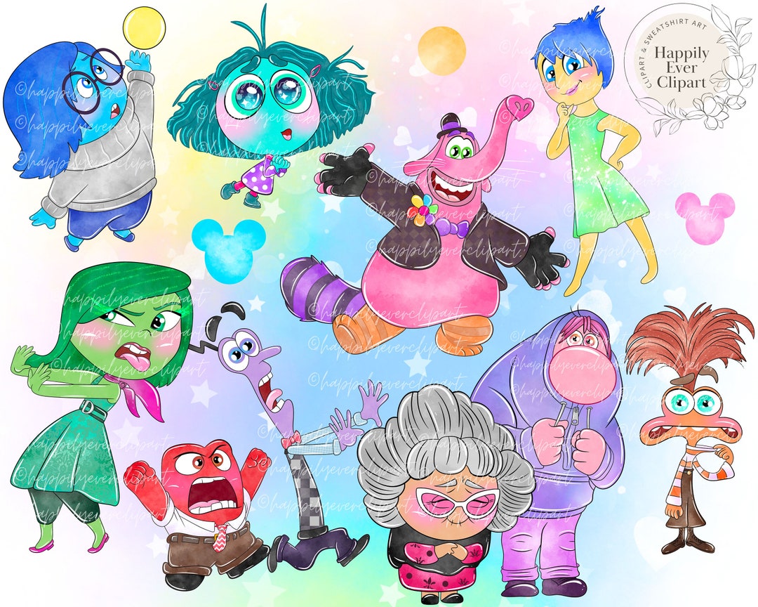 Watercolour Inside Out 2 Clipart / Inside Out 2 Digital Download ...