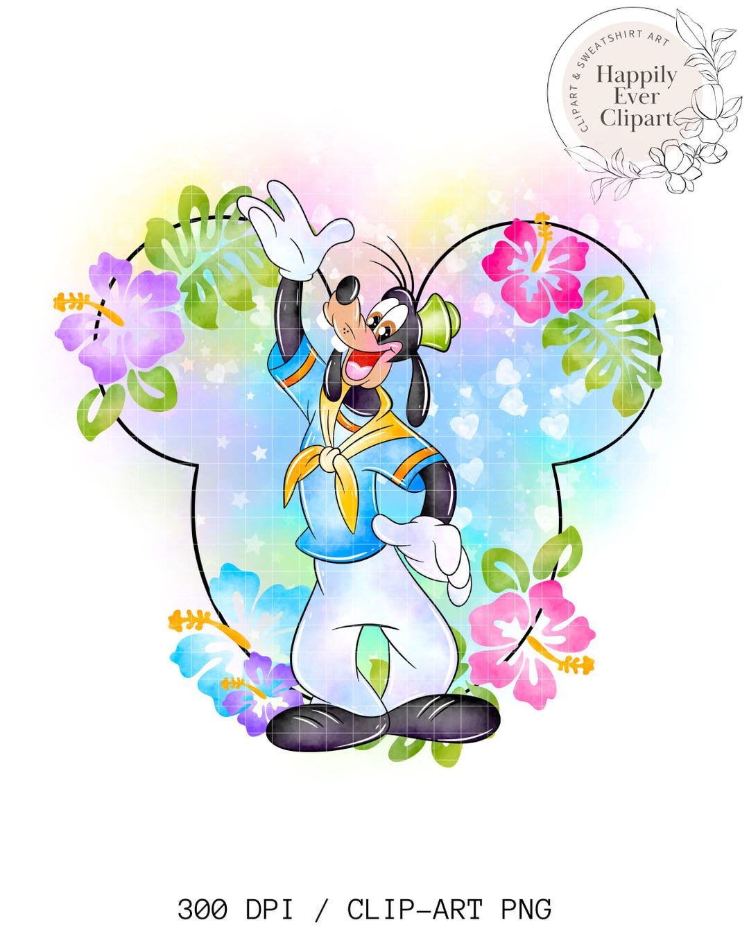 Watercolour Goofy Cruise Ship Clipart / Cute Goofy Cruise 300 Dpi ...