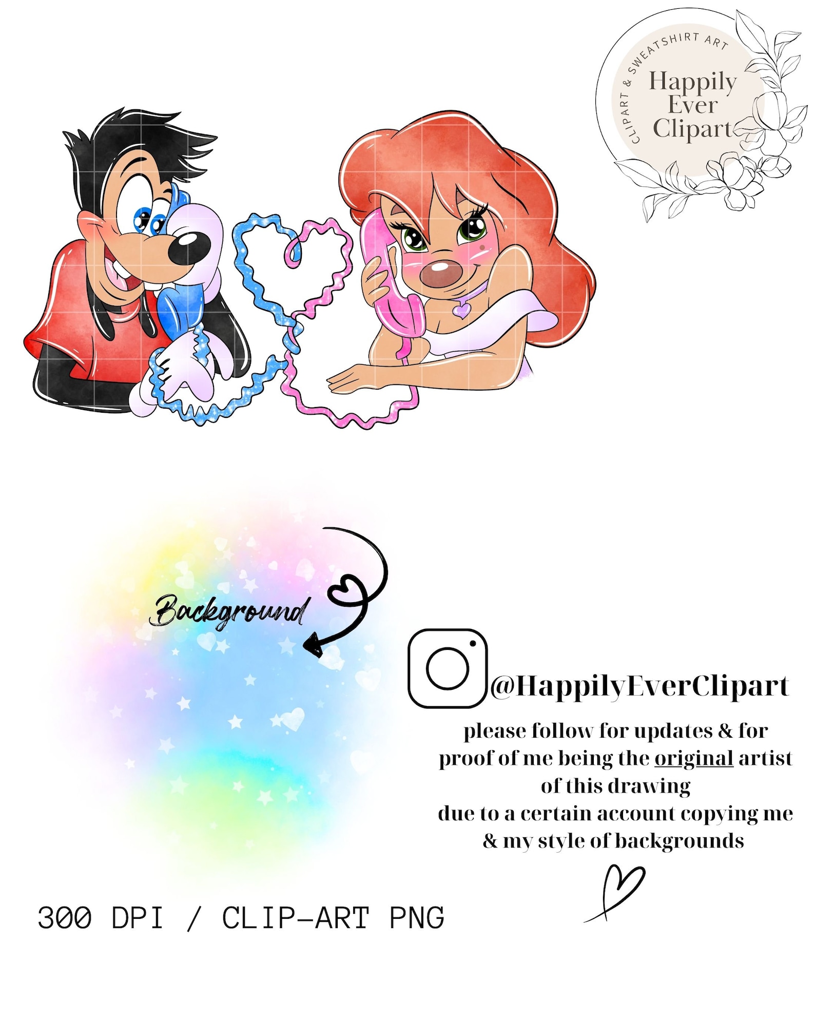 Watercolour Max Roxanne Clipart / A Goofy Movie 300 Dpi Digital ...