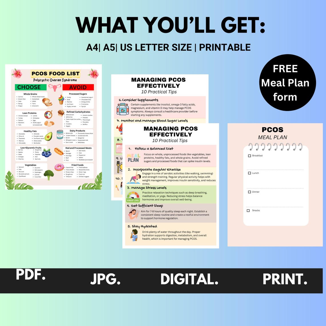 PCOS Diet Food List, Polycystic Ovary Syndrome Meal Plan for Weight ...