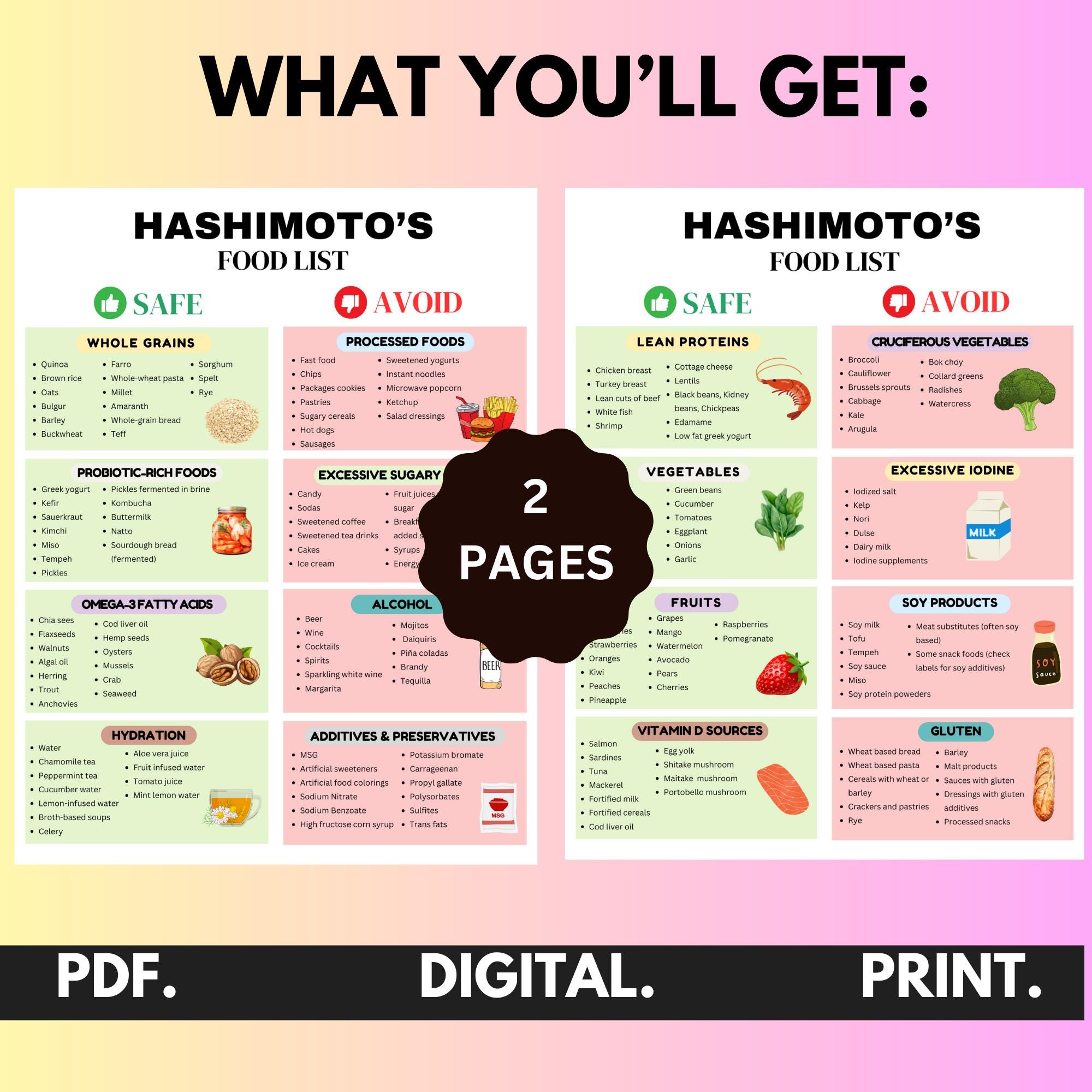 Hashimotos Thyroiditis Food List for Thyroid Friendly Diet ...