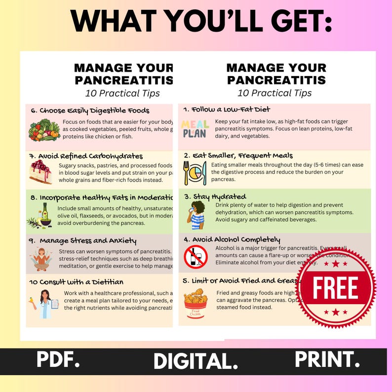 Pancreatitis Food List, Anti Inflammatory Low Fat Foods for GI ...