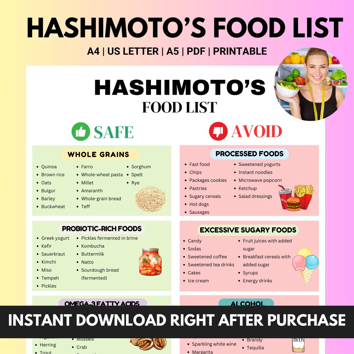 Hashimotos Thyroiditis Food List for Thyroid Friendly Diet ...