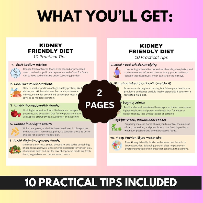 Kidney Friendly Diet Food Chart, Kidney Disease Food List, Renal Diet ...