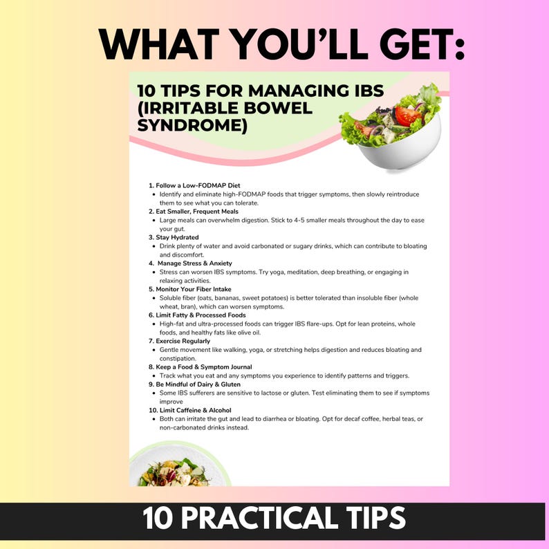 IBS Food Chart With FODMAP for Irritable Bowel Syndrome, Gut Health Anti Inflammatory Food Guide ...