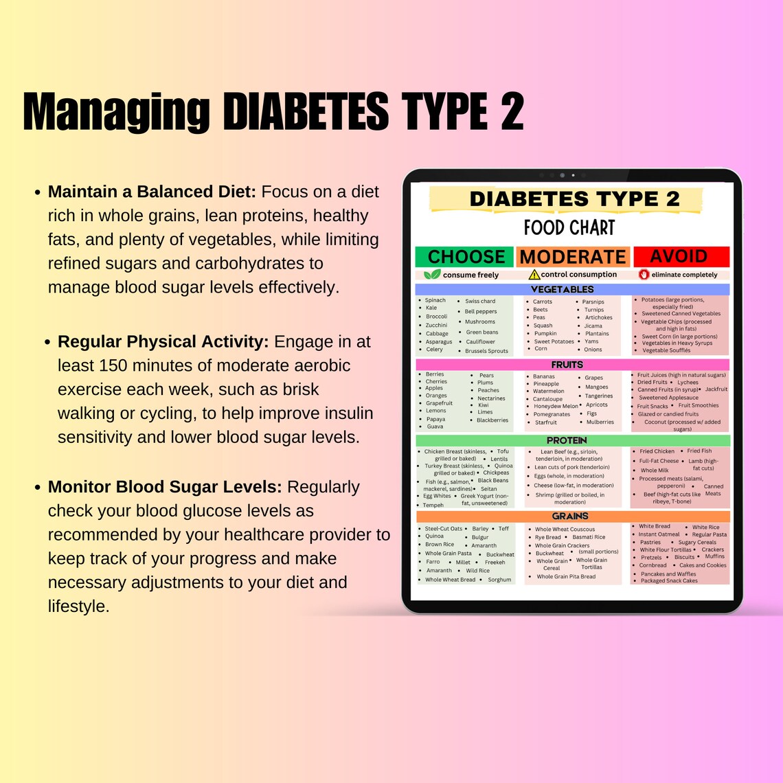 Diabetes Food List, Diabetic Food Chart, Diabetic Diet Plan, Diabetic ...