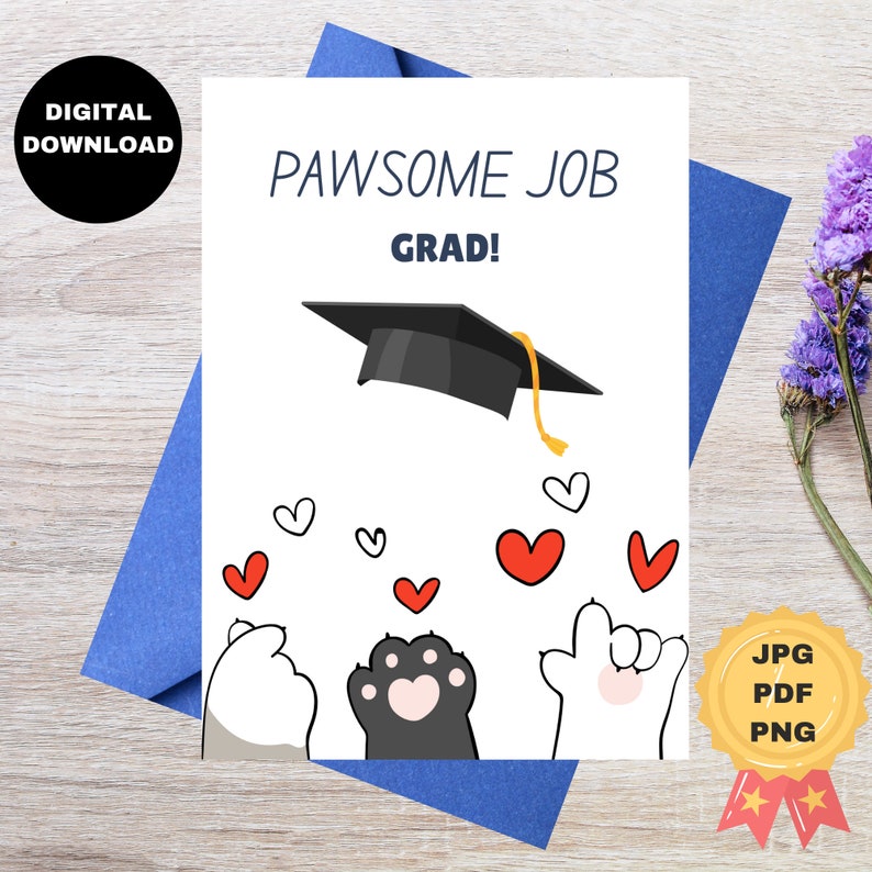 Printable Graduation Cards Instant Download, Funny Graduation Greeting ...