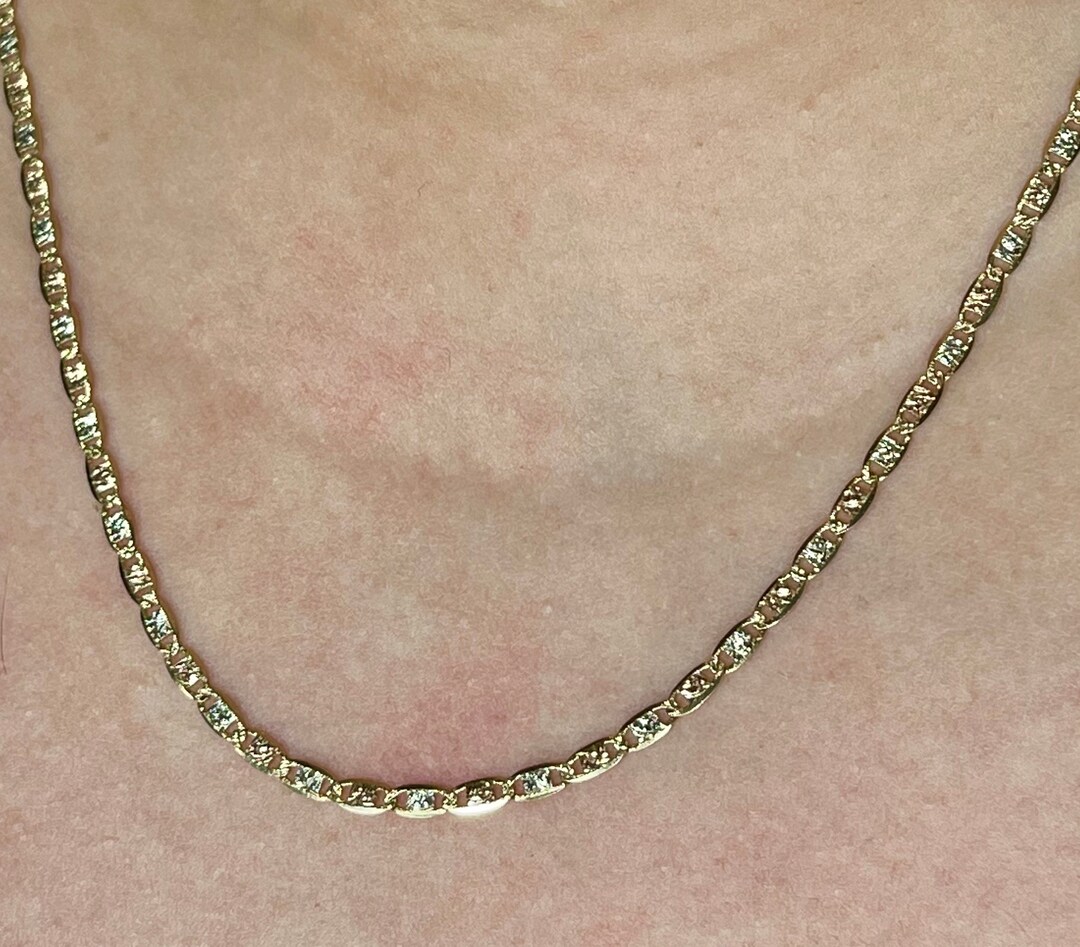 14k Gold Chain 20 Long 14k Tri Color Gold Chain - Etsy