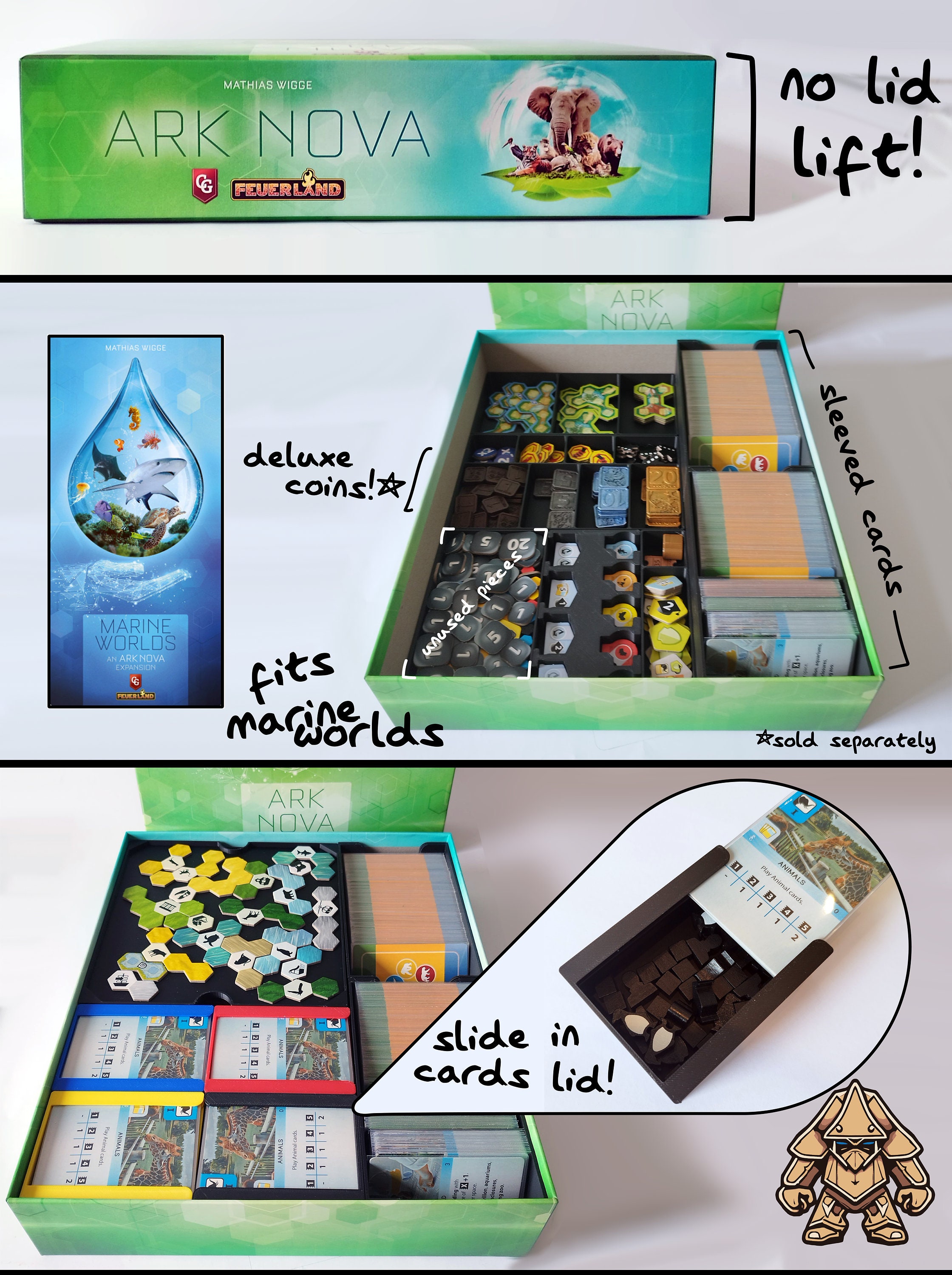 Ark Nova Insert Organizer W/ Marine Worlds - Etsy