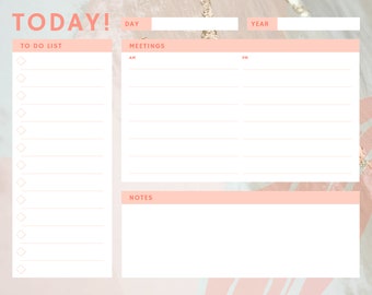 Eucalyptus Themed To-do Daily Planner Page - Etsy