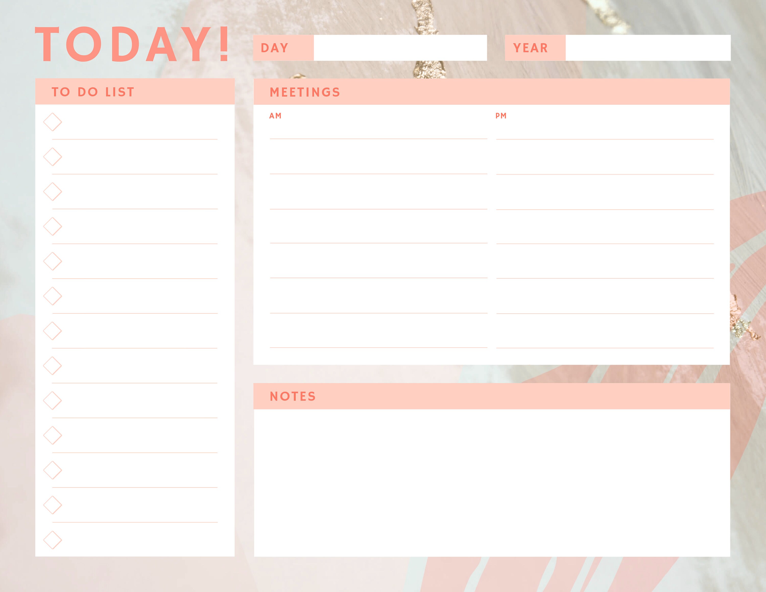 Printable Daily Planner to Do Page - Etsy