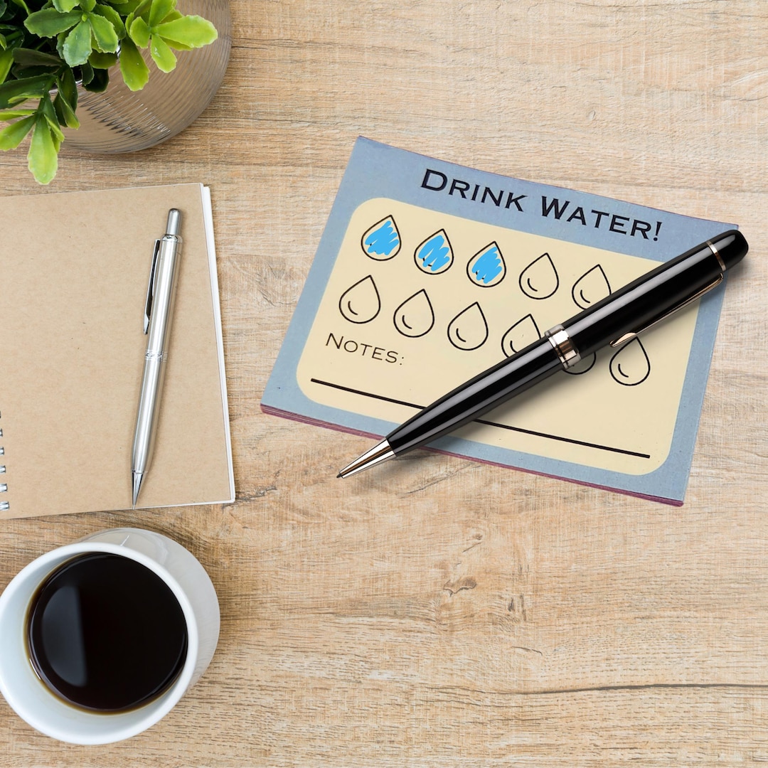 Hand Made Drink Water Notepad Water Tracker - Etsy