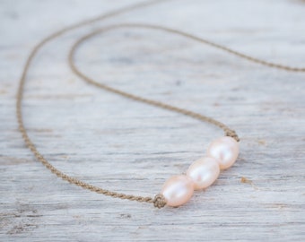 AMAZONITE hand-spun rope necklace / waterproof / kid-proof / | Etsy