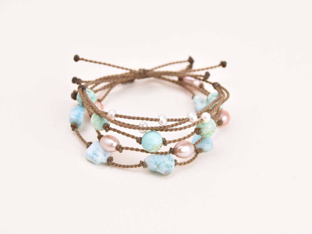 Caribbean Crush Bracelet Stack - Hand-spun ROPE Collection - Waterproof ...