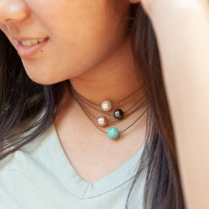 AMAZONITE Hand-spun Rope Necklace / Waterproof / Kid-proof / Life-proof ...