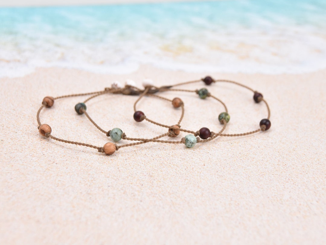 Earthy Princess Anklets / Hand-spun ROPE Collection / Waterproof / Life ...