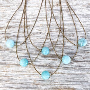 AMAZONITE Hand-spun Rope Necklace / Waterproof / Kid-proof / Life-proof ...