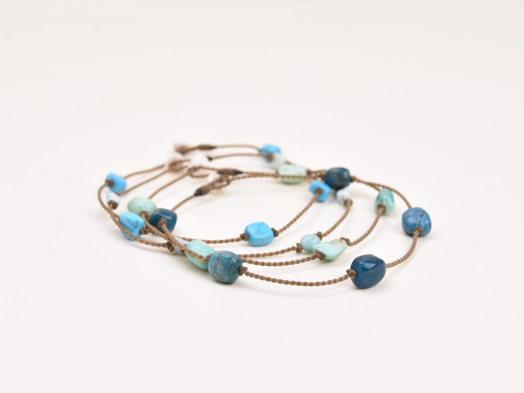 Pebble Princess Anklets / Hand-spun ROPE Collection / Waterproof / Life ...
