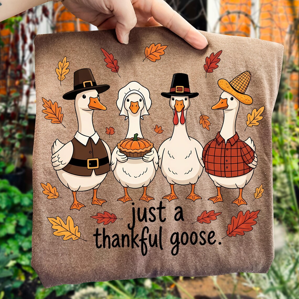 Just a Thankful Goose Png, Funny Goose Fall Png, Thankful Silly Goose ...