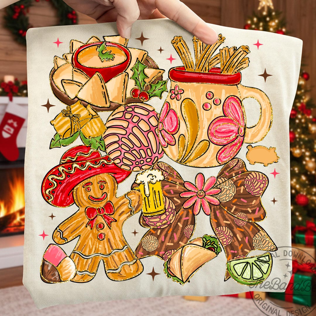 Feliz Navidad Mexican Gingerbread With Sombrero Christmas Png, Camiseta ...