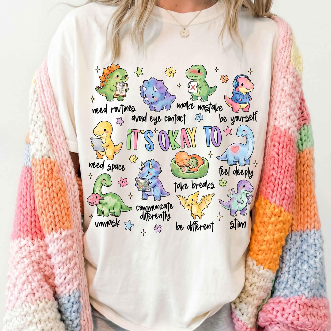 It’s Ok to Be Different Autism Dinosaur Png, Autism Awareness Png ...