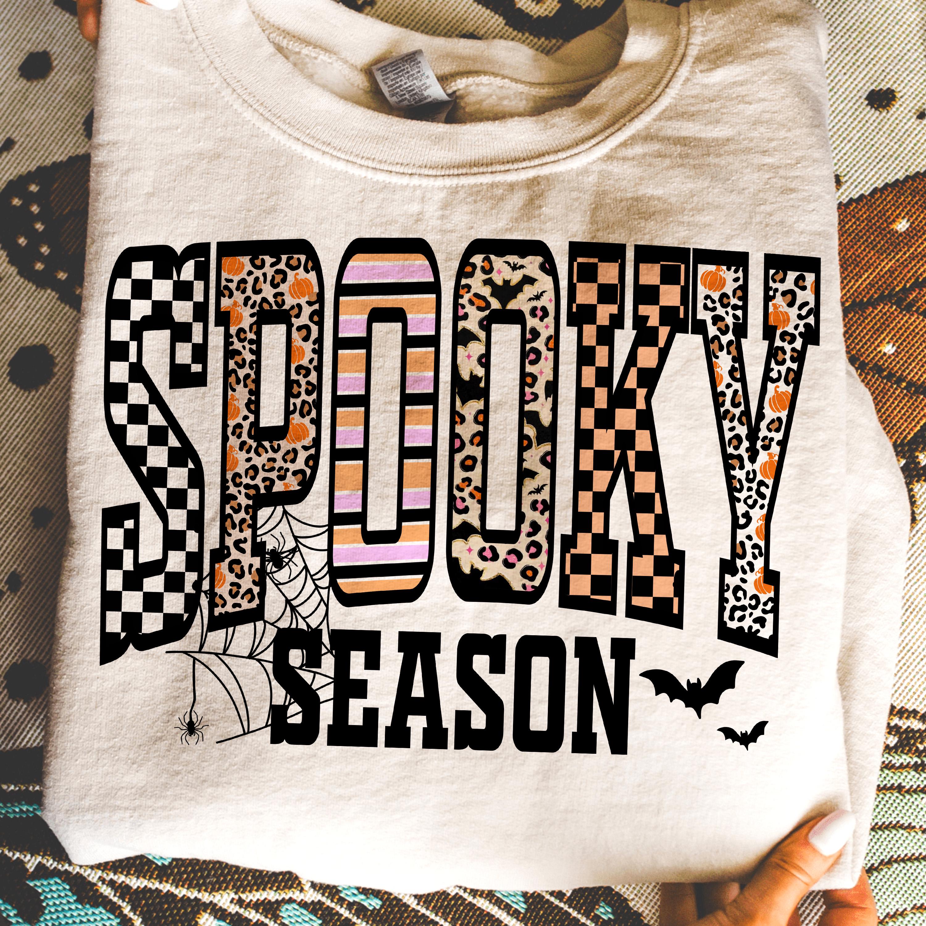 Retro Halloween Spooky Coquette Png, Halloween Leopard Checkered Fall ...