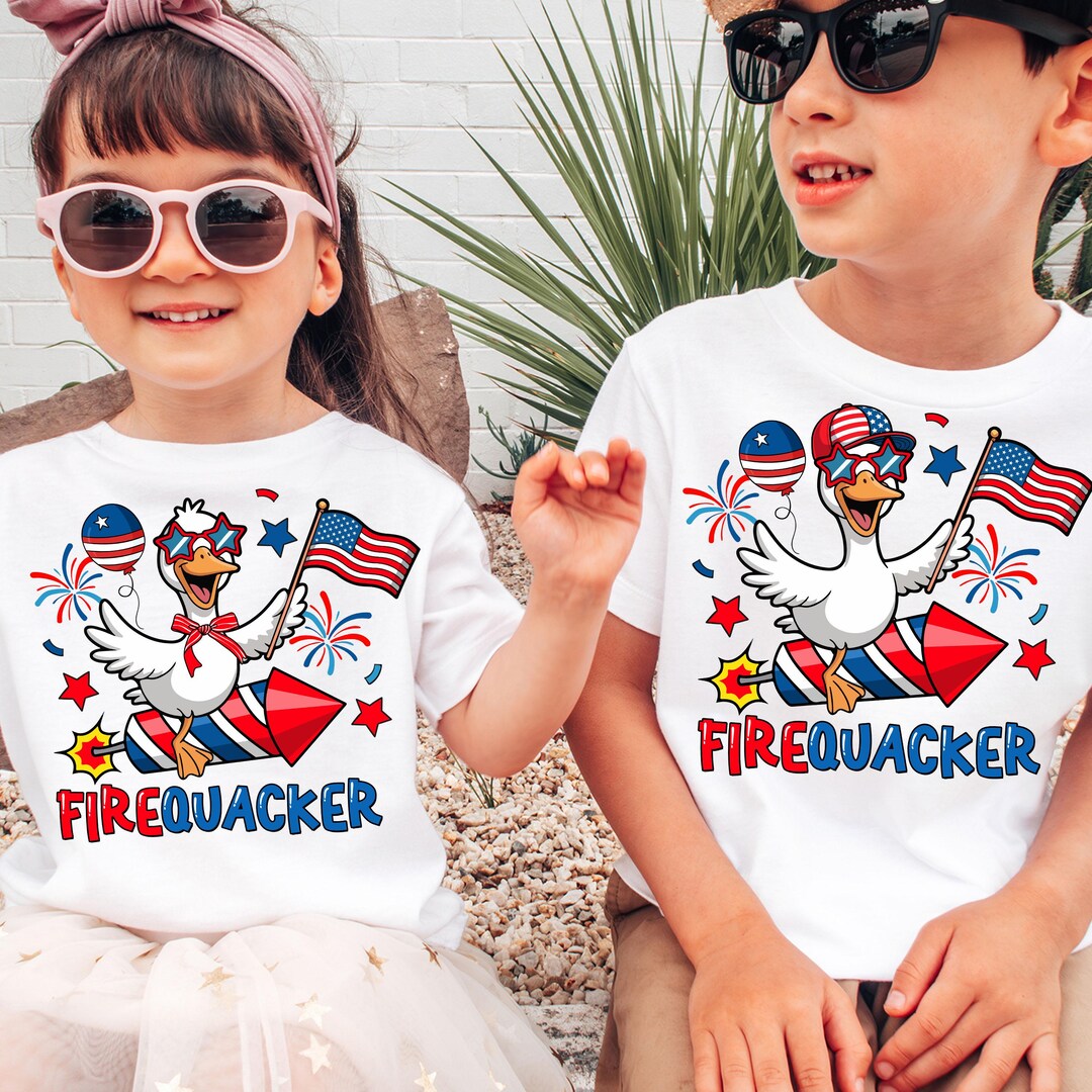 Firequacker Boy Girl 4th of July Kids Png, Boy Girl America Png ...