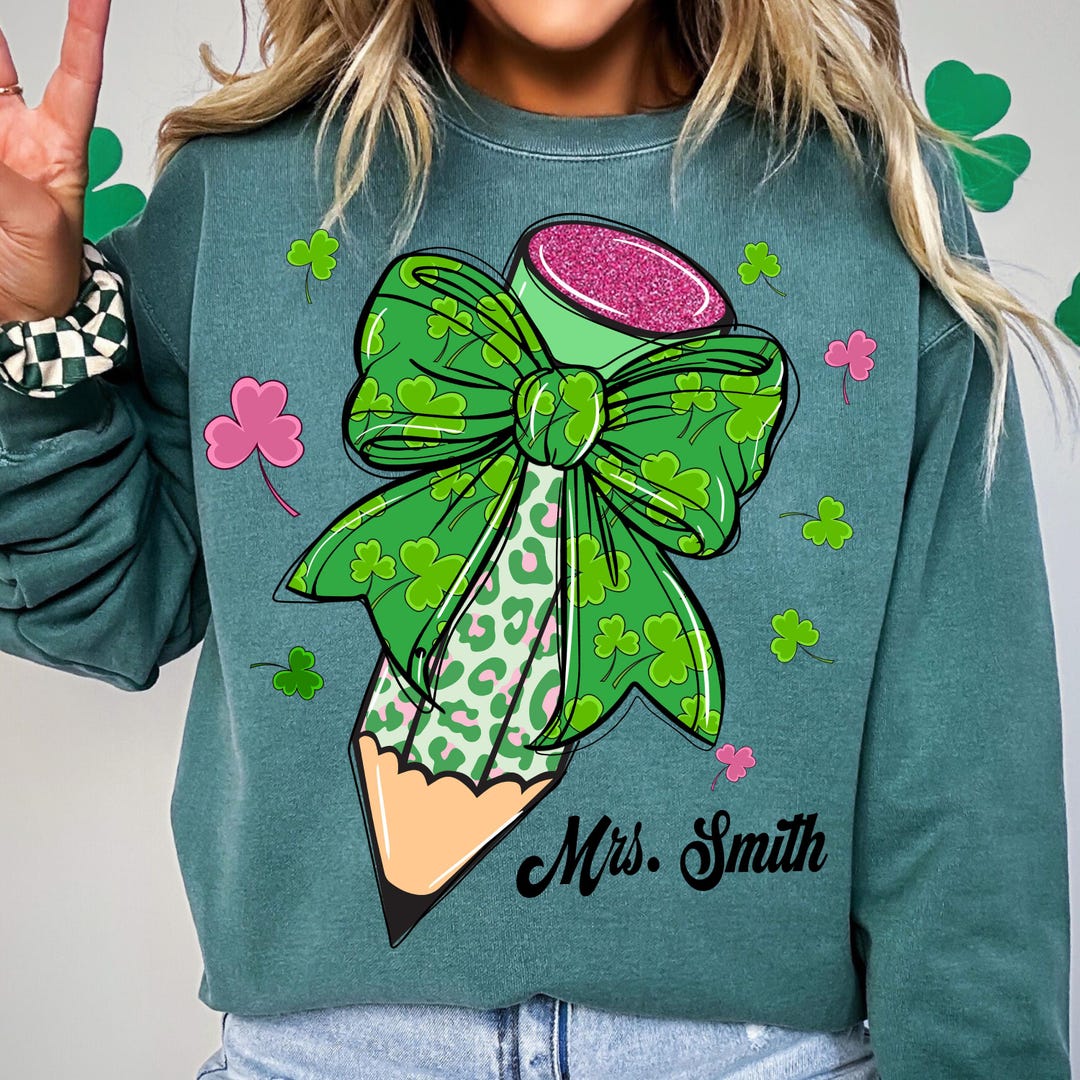 Personalized St. Patricks Day Teacher Png, Teacher St Patrick Png ...